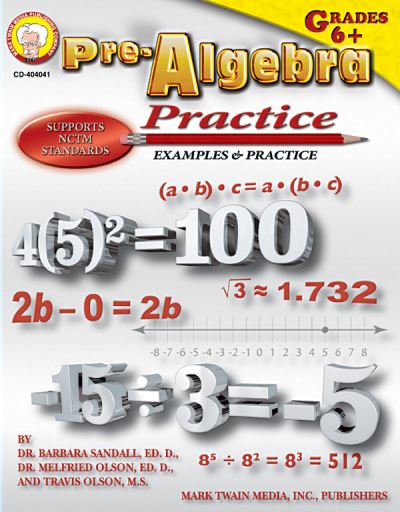 Pre-Algebra Practice Book, Grades 6 - 12 by Barbara R Sandall, Melfried ...