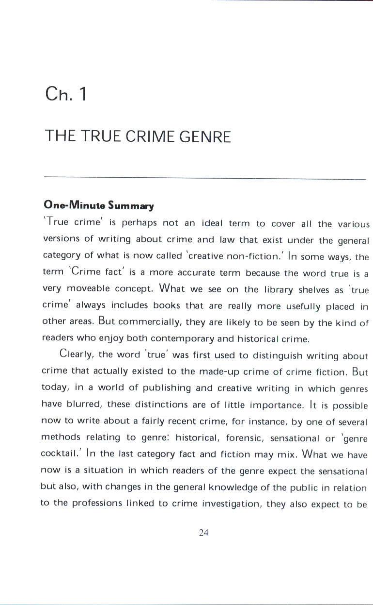 Writing true crime : a guide to skills and research in producing books ...