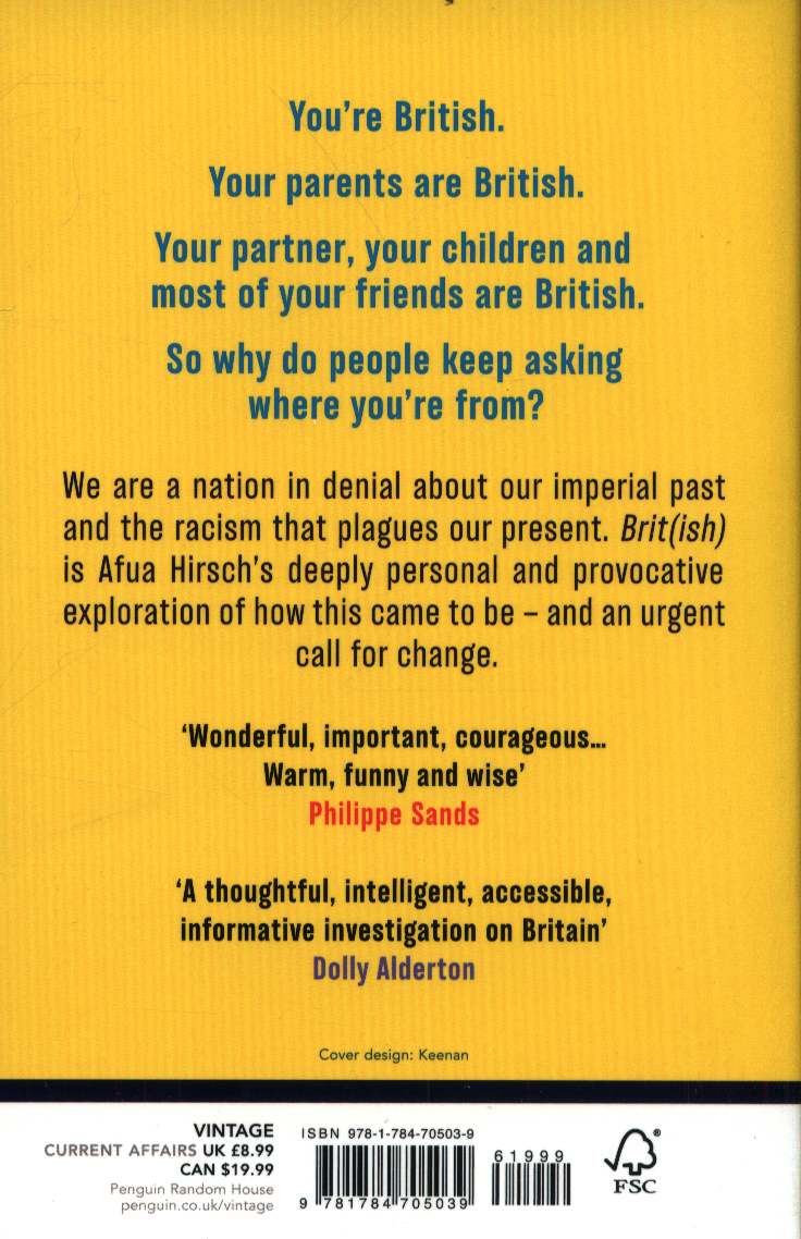 Brit(ish) by Hirsch, Afua (9781784705039) | Browns Books