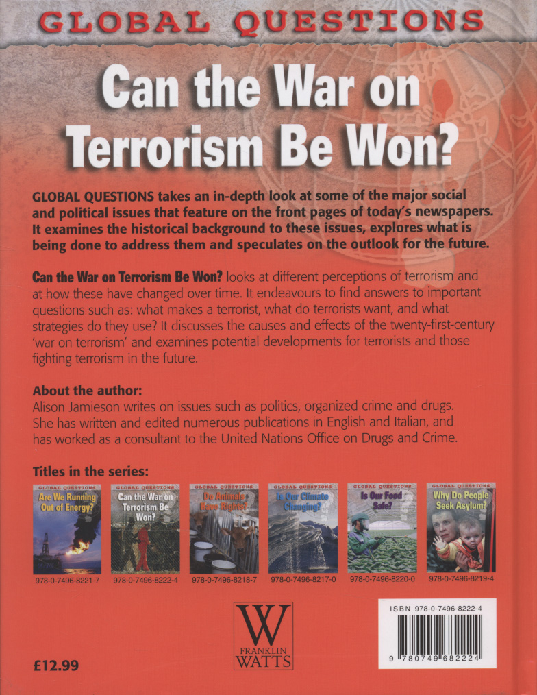 Global Questions: Can the War on Terrorism be Won? by Jamieson, Alison ...