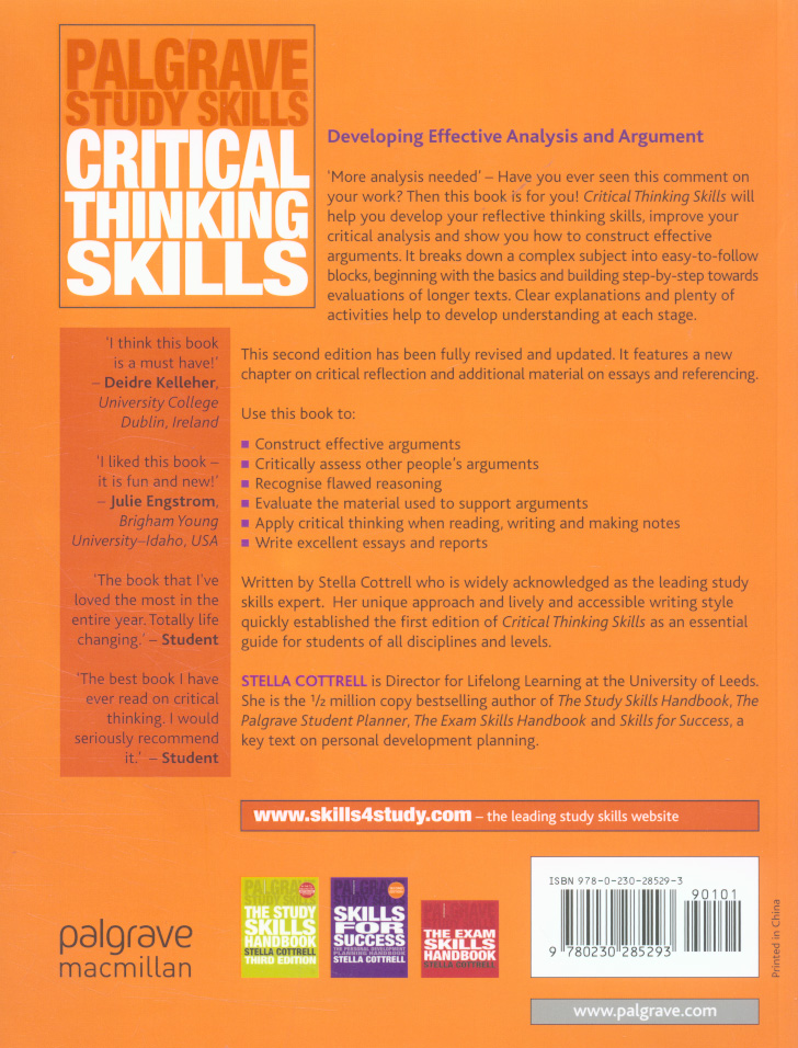 Critical thinking skills : developing effective analysis and argument ... Critical thinking skills : developing effective analysis and argument ...