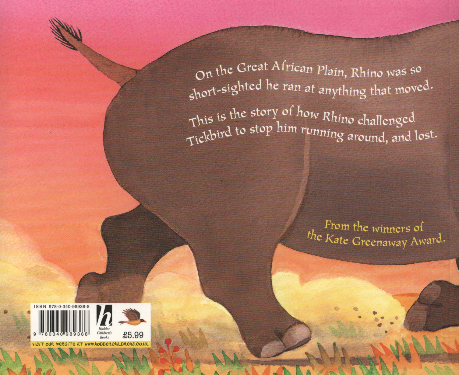 African Animal Tales: Running Rhino by Hadithi, Mwenye (9780340989388 ...