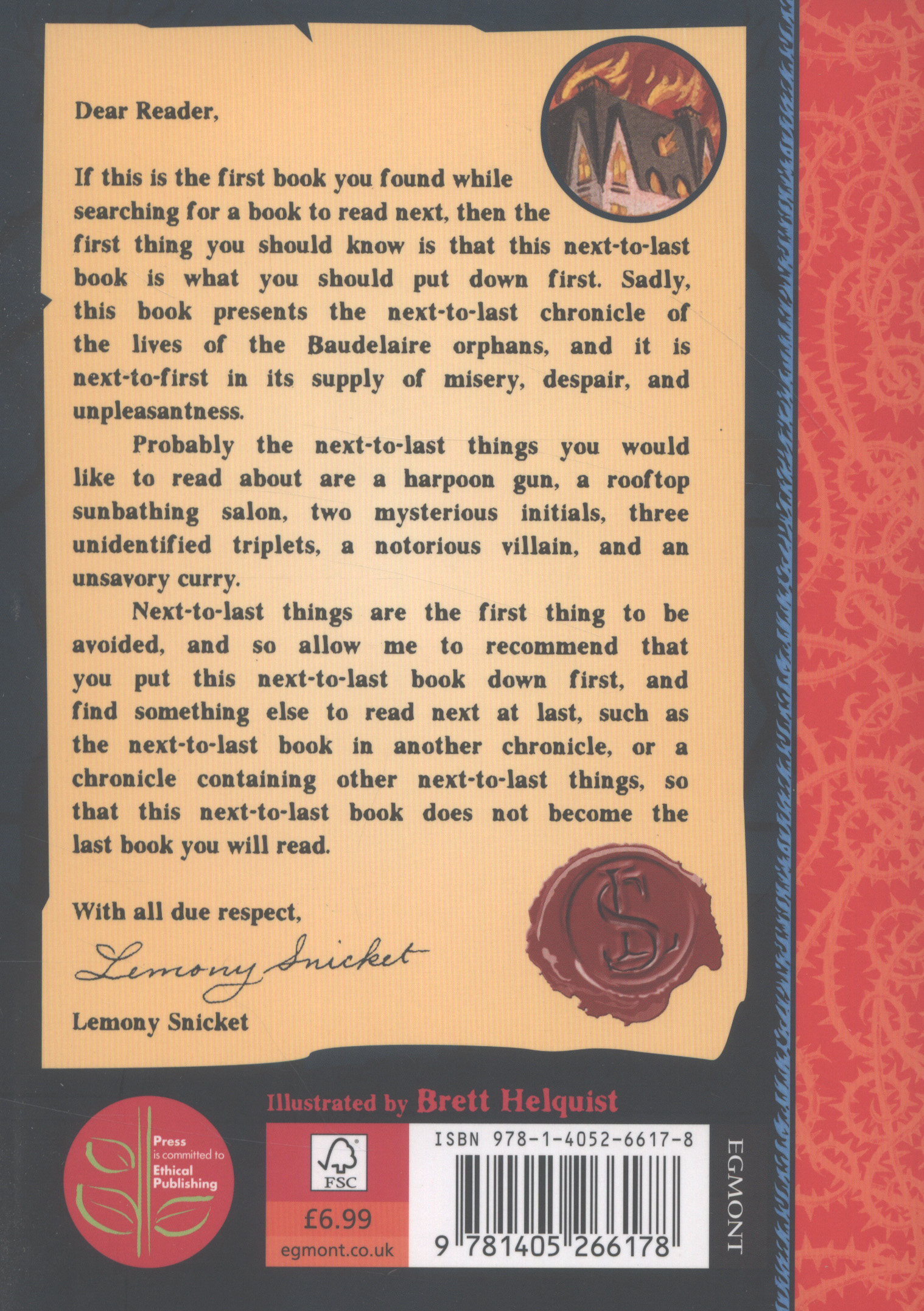 The Penultimate Peril by Snicket, Lemony (9781405266178) | Browns Books