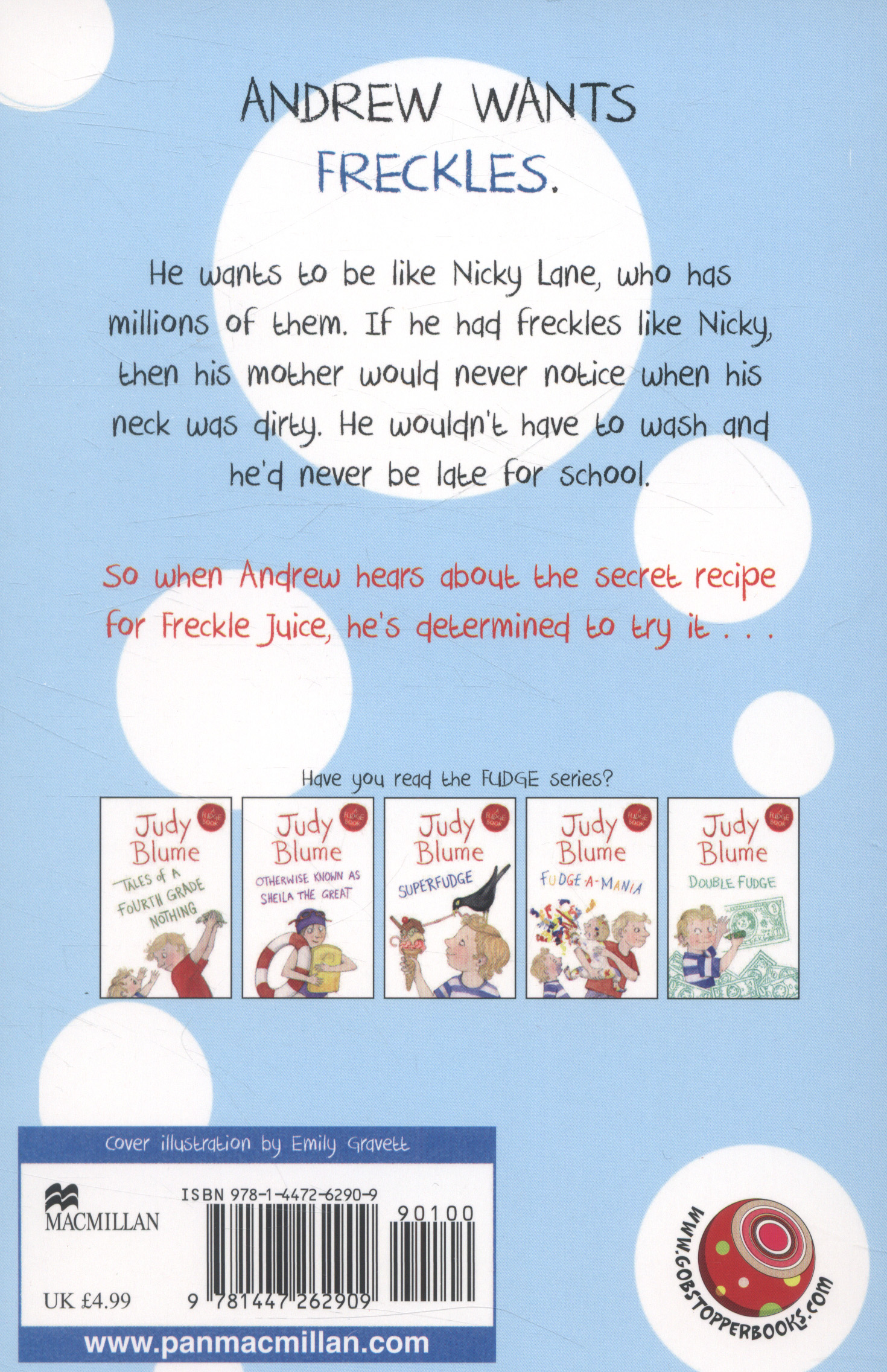 Freckle Juice by Blume, Judy (9781447262909) | Browns Books