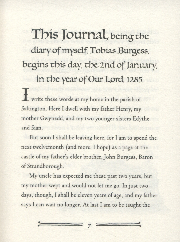 Castle diary : the journal of Tobias Burgess, page