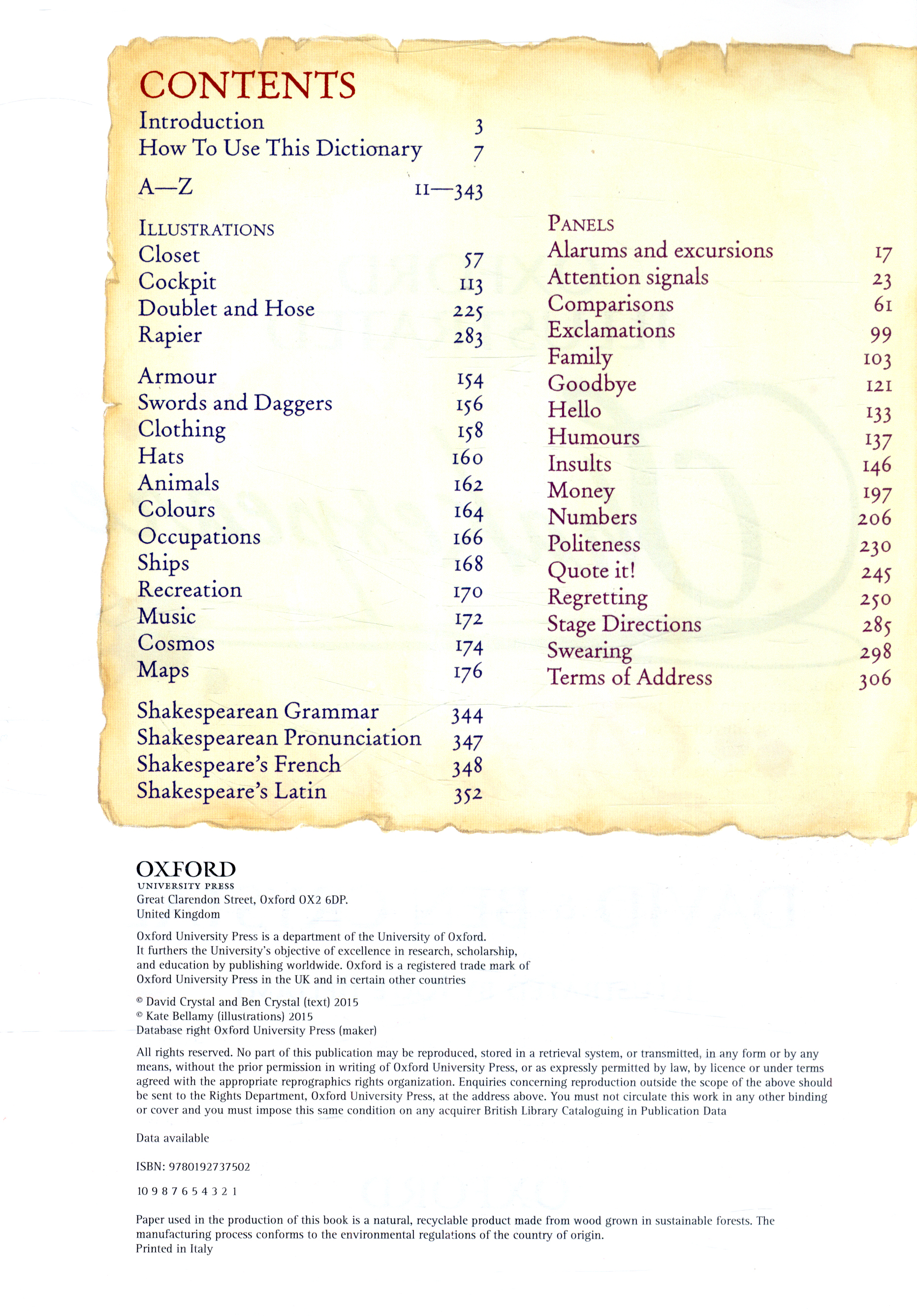 Oxford illustrated Shakespeare dictionary