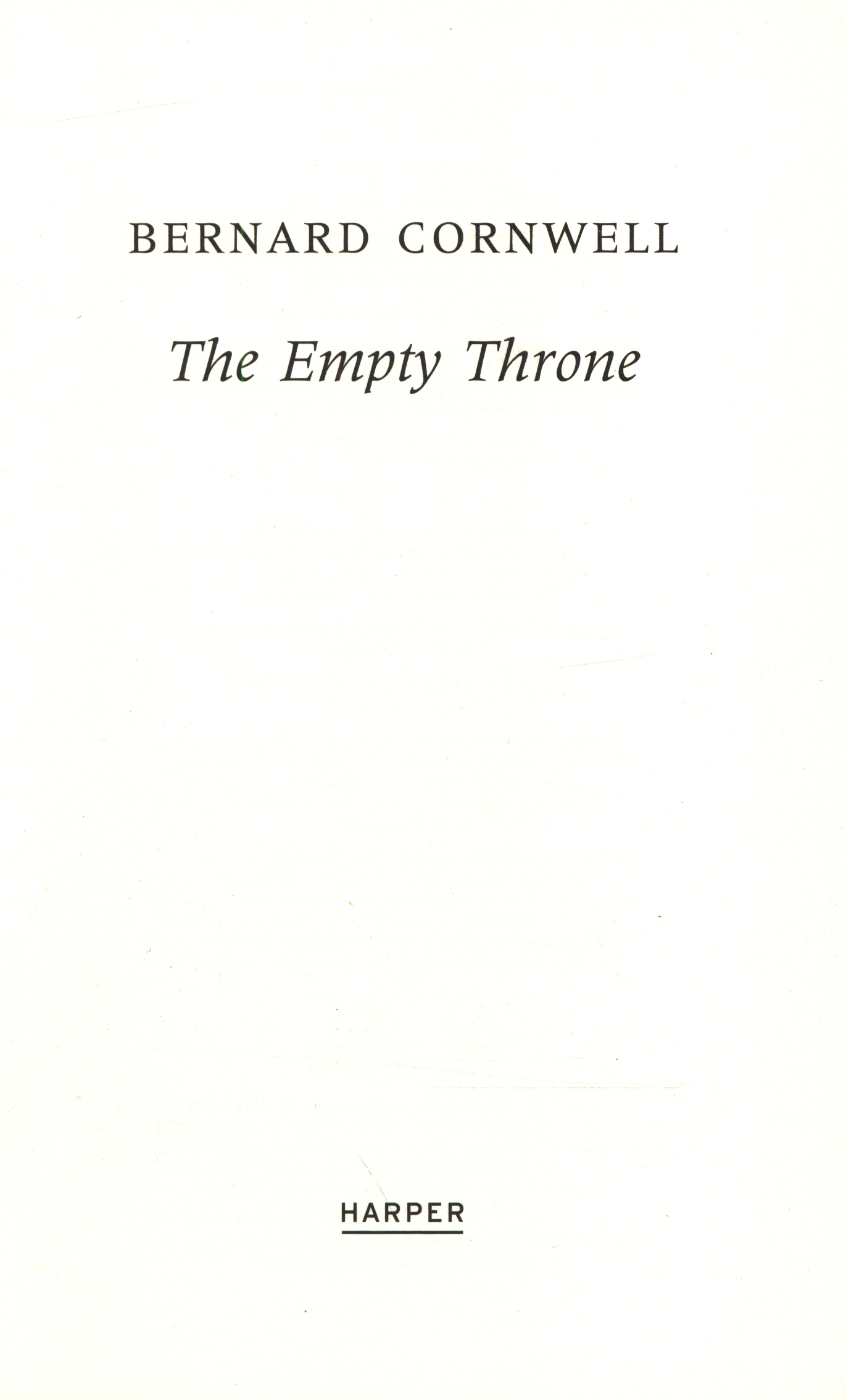 The Empty Throne by Cornwell, Bernard (9780007504190) | Browns Books