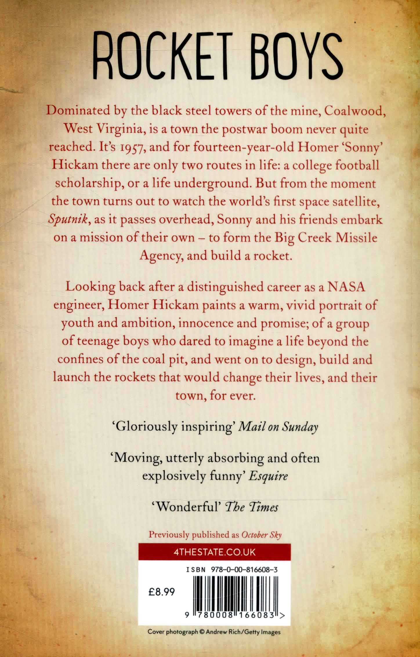 Rocket Boys by Hickam, Homer (9780008166083) | Browns Books