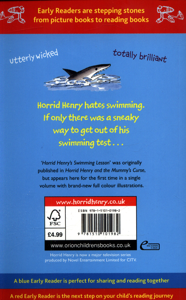 Horrid Henry Early Reader: Horrid Henry's Swimming Lesson by Simon ...