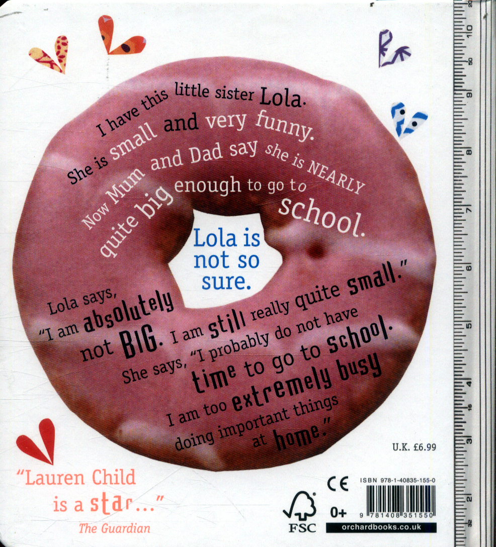 Charlie and Lola: I Am Too Absolutely Small For School by Child, Lauren ...