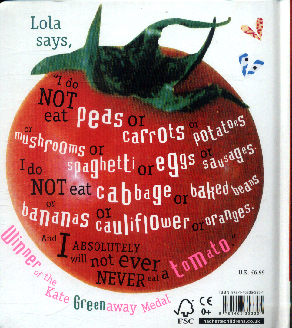 Charlie and Lola: I Will Not Ever Never Eat A Tomato Board Book by ...