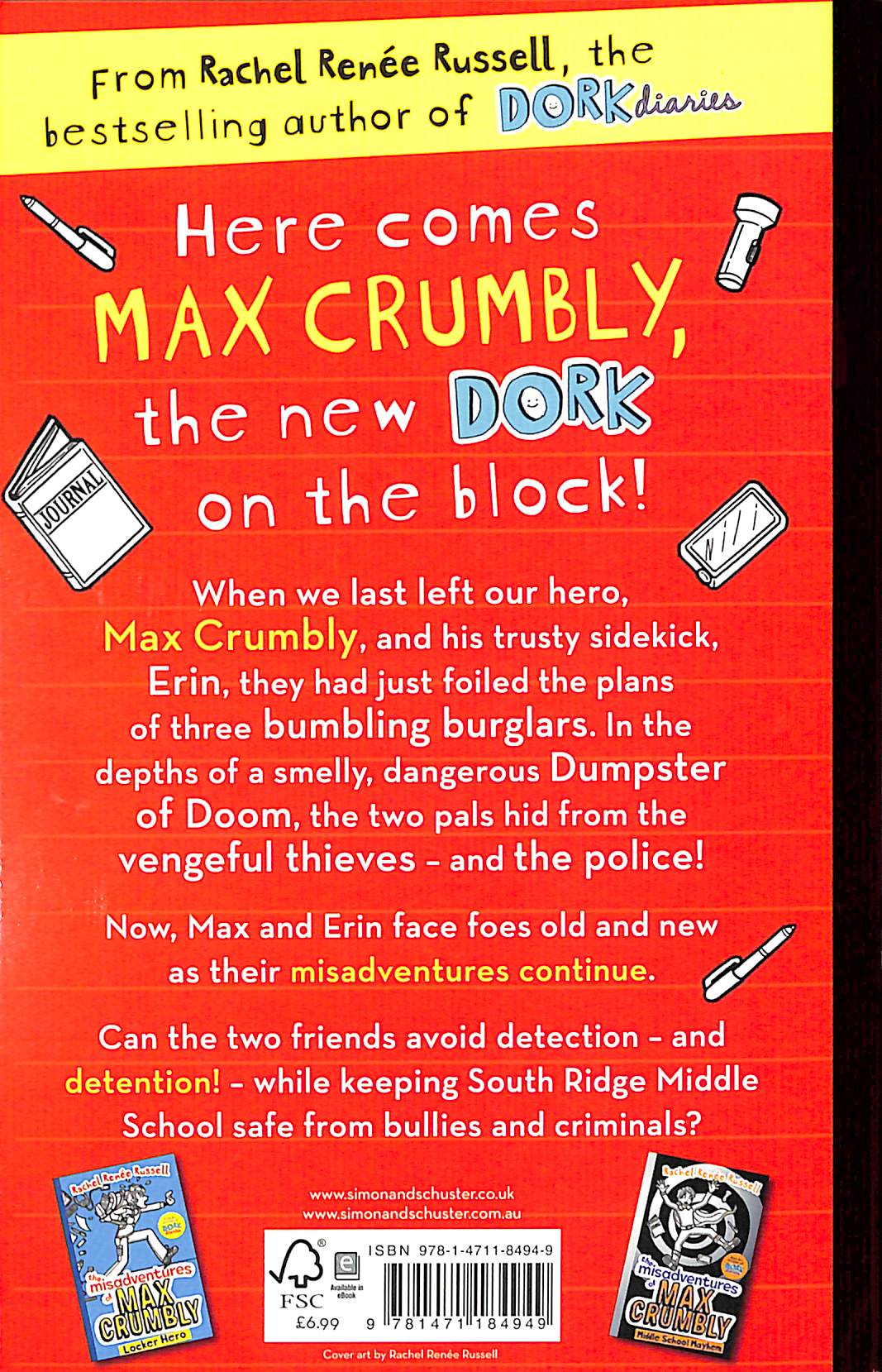 Misadventures of Max Crumbly 3 by Russell, Rachel Renee (9781471184949 ...