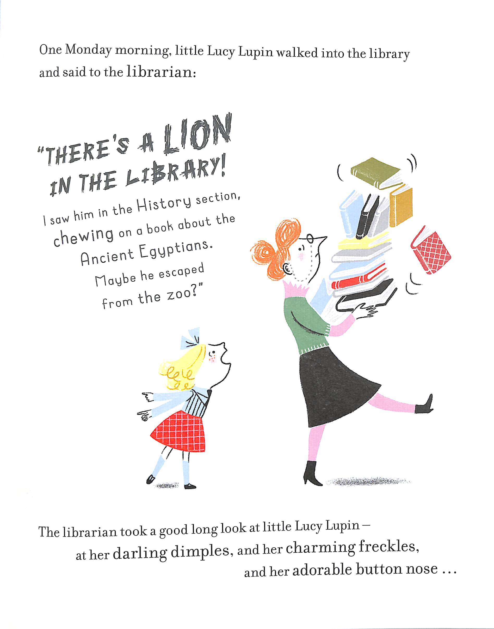 There's a lion in the library!