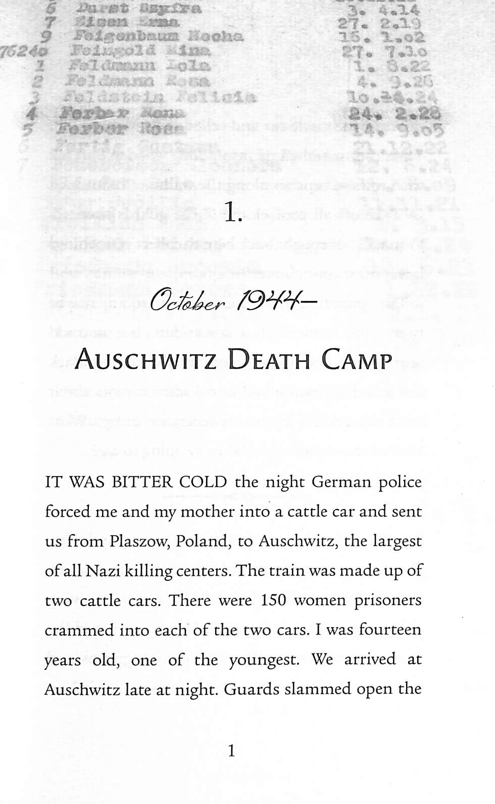 My Survival: A Girl on Schindler's List