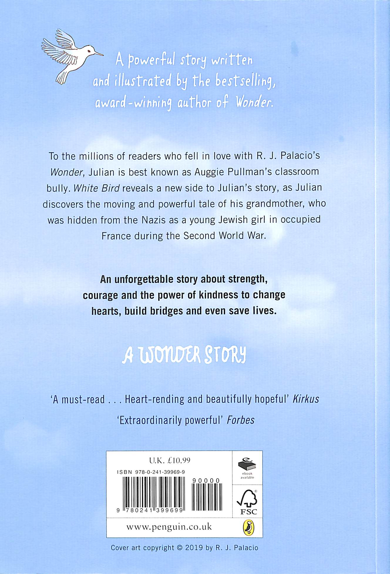 White Bird by Palacio, R J (9780241399699) | Browns Books