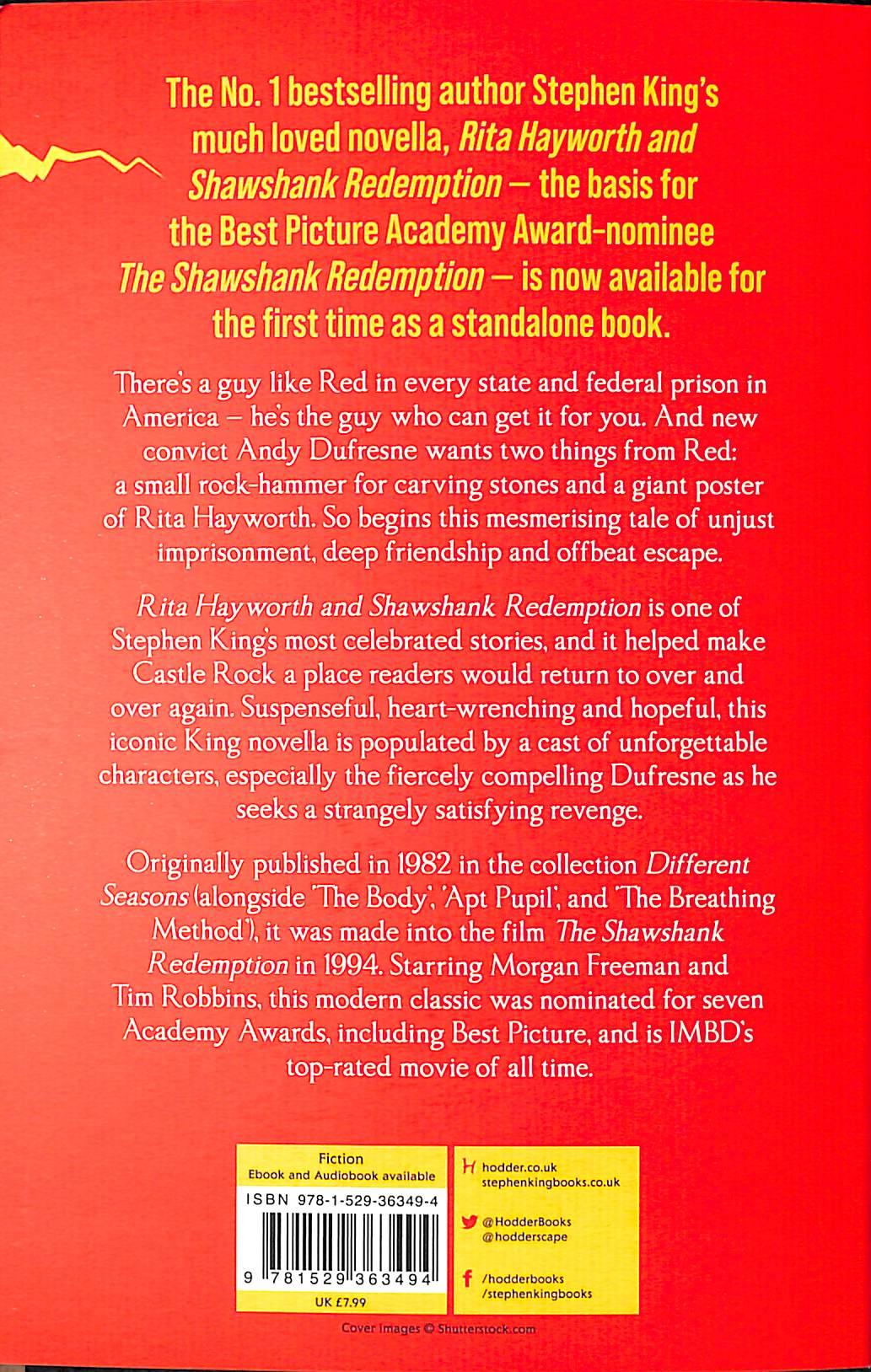 Rita Hayworth and Shawshank Redemption by King, Stephen (9781529363494 ...