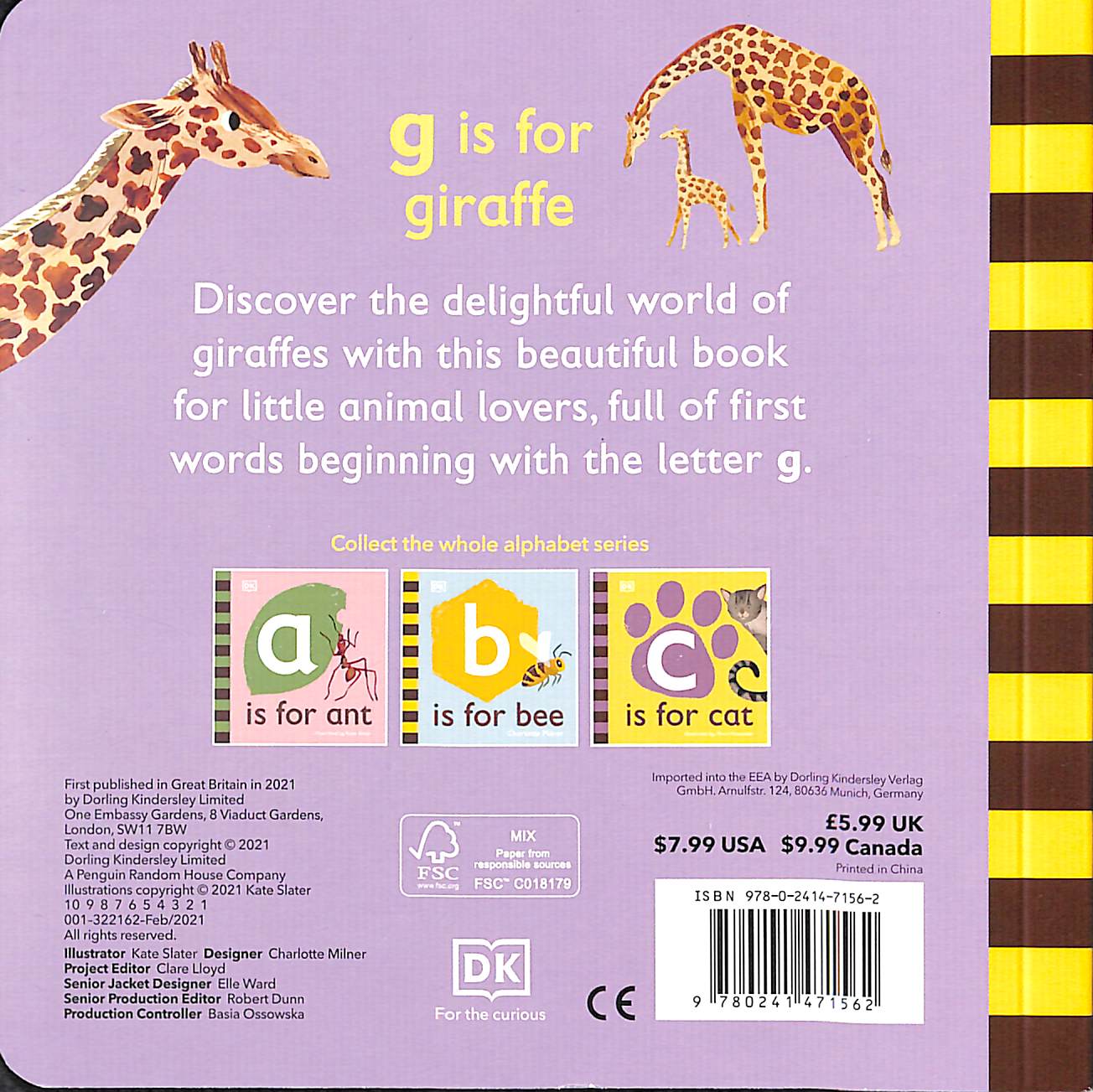 G is for Giraffe by DK (9780241471562) | Browns Books