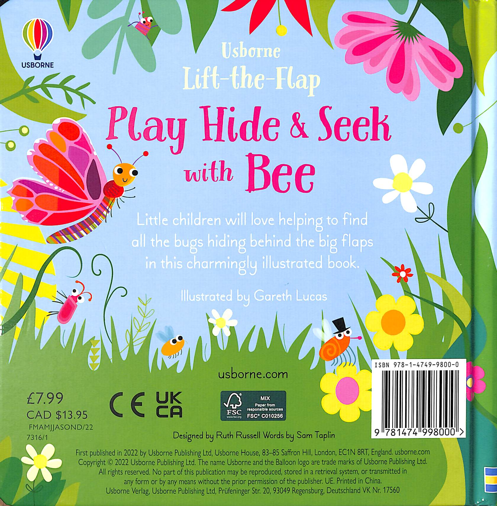 Play Hide and Seek with Bee by Taplin, Sam (9781474998000) | Browns Books