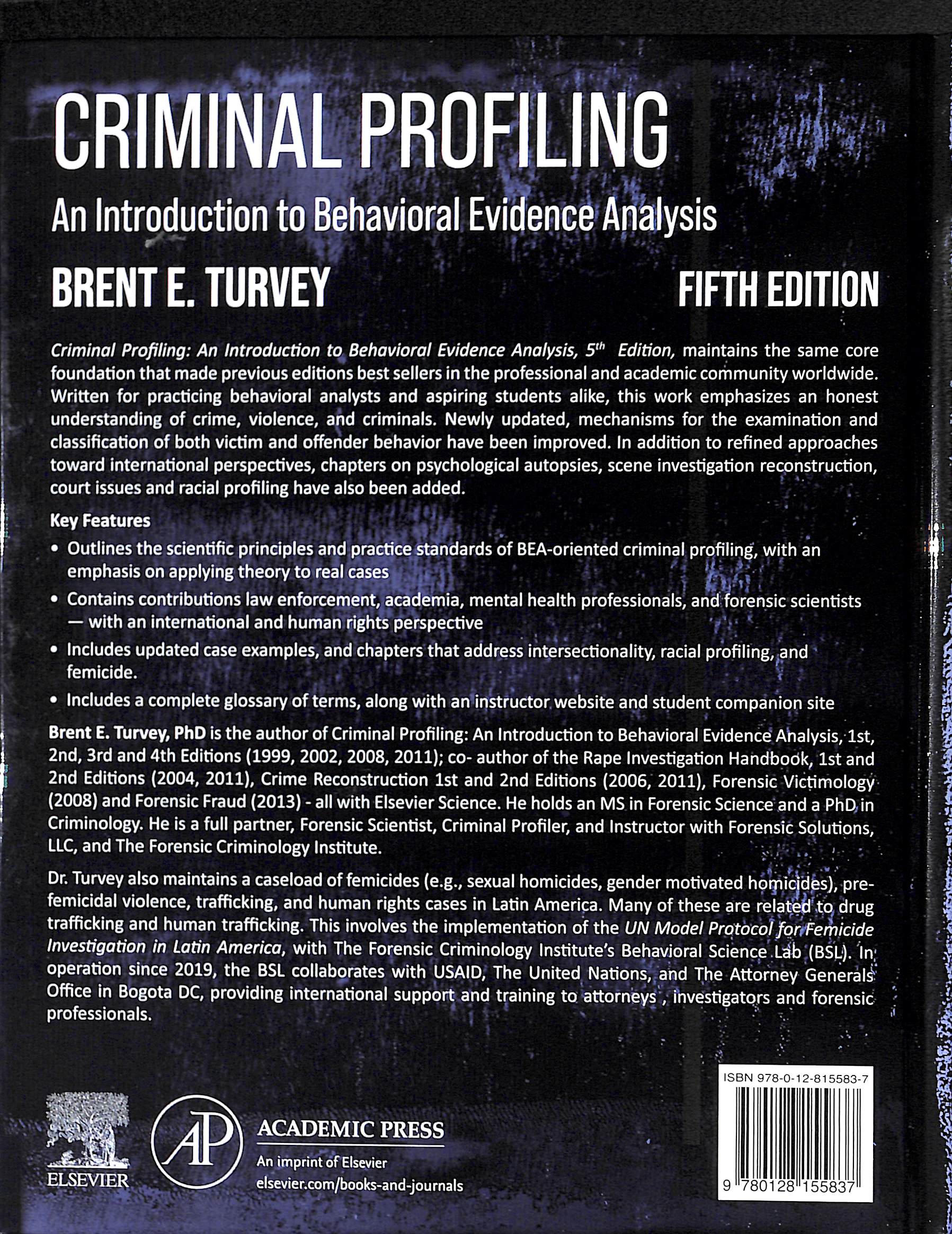 Criminal Profiling by Turvey, Brent E. (MS in Forensic Science and a ...