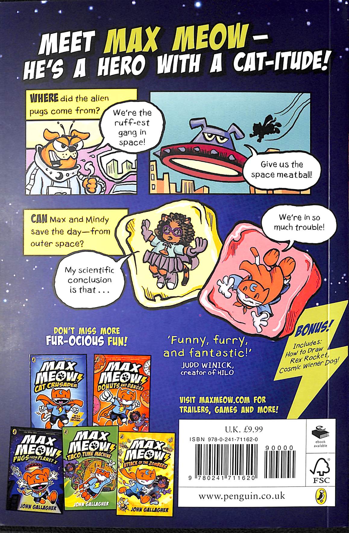 Max Meow Book 3 Pugs From Planet X By Gallagher John 9780241711620