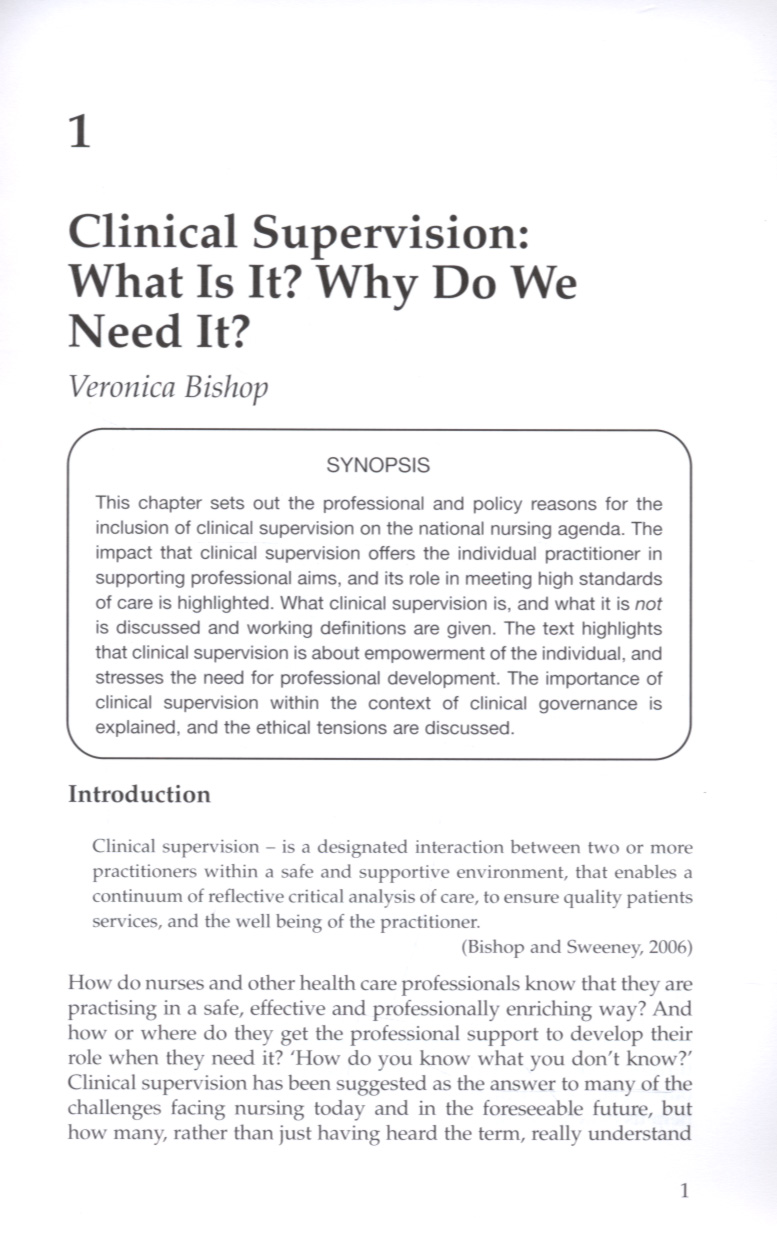 Clinical supervision in practice : some questions, answers and guidelines for professionals in ...