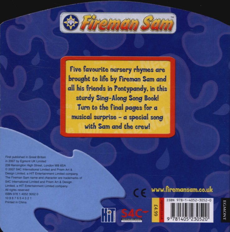 Fireman Sam Sing-along Song Book (9781405230520) | Browns Books