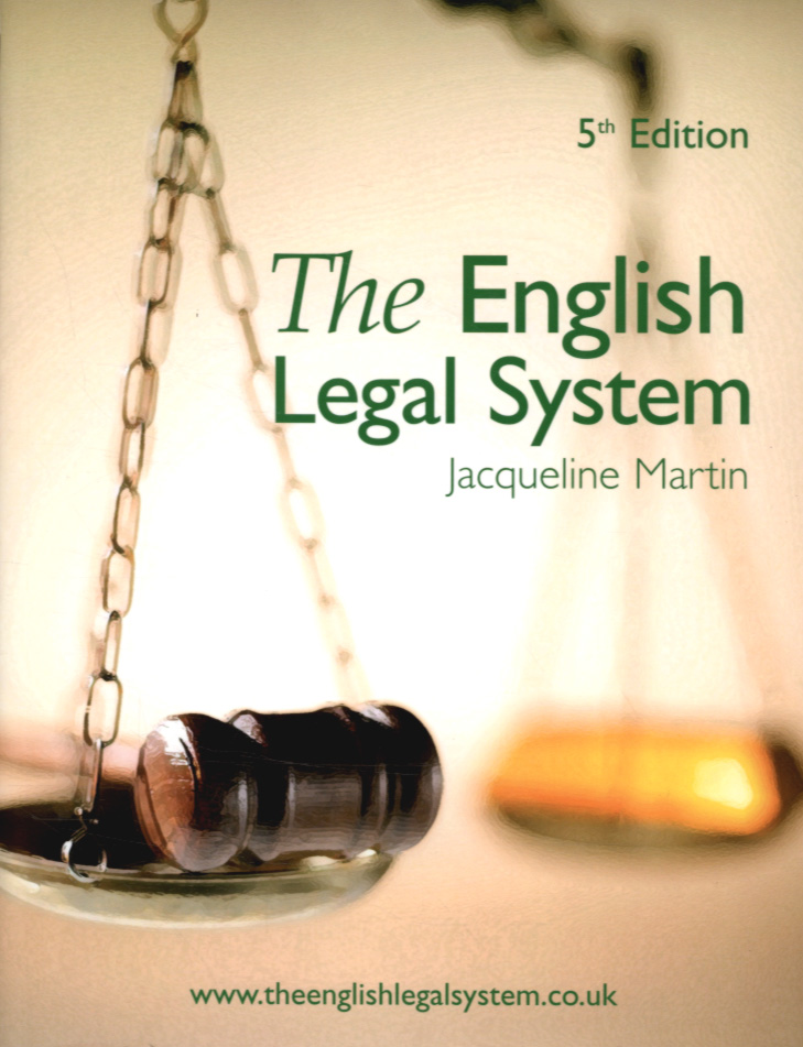 The English Legal System by Martin, Jacqueline (9780340941560) | Browns ...