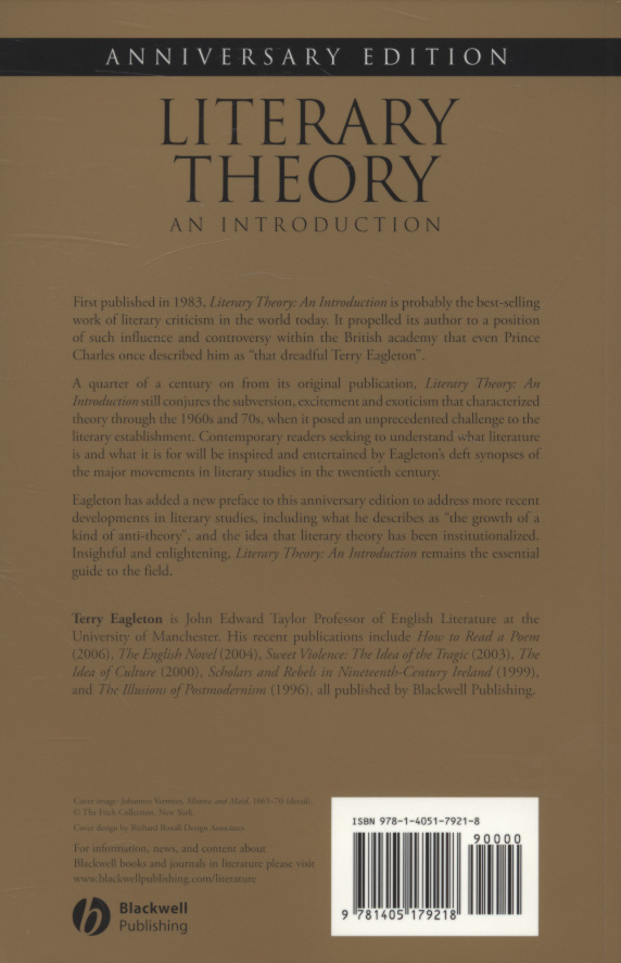 Literary Theory by Eagleton, Terry (Lancaster University ...