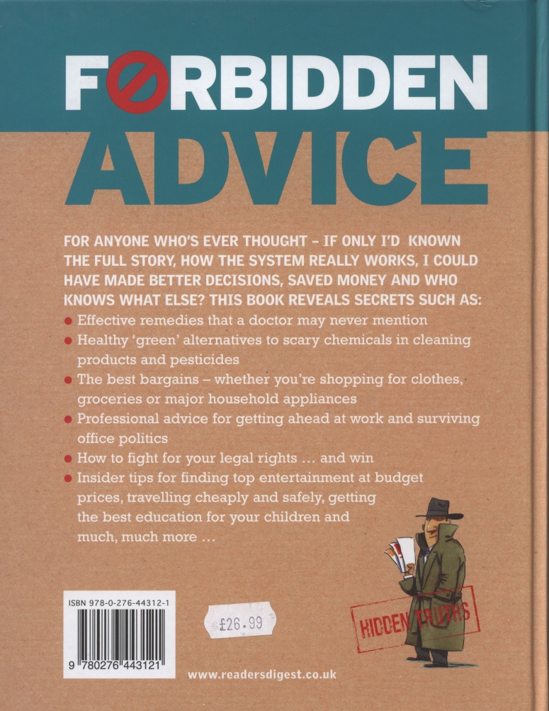 Forbidden Advice by Chadd, Rachel Warren (9780276443121) | Browns Books