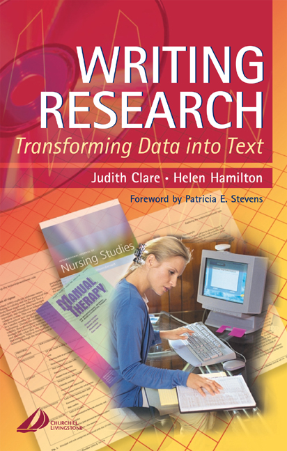Writing Research by Clare, Judith (Dean School of Nursing, The Flinders ...