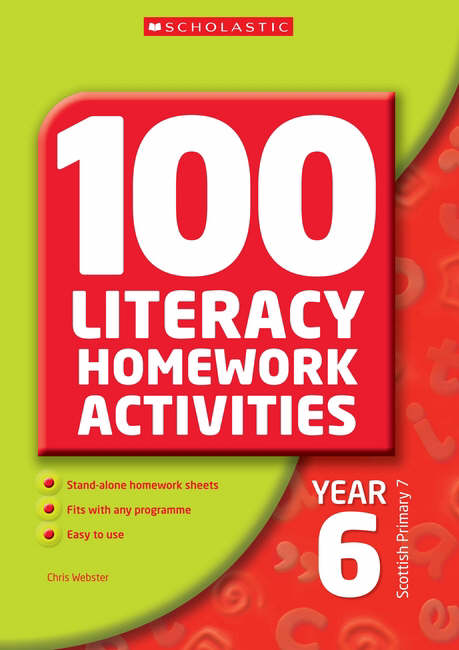 100 literacy homework activities : stand-alone homework sheets, fits ...
