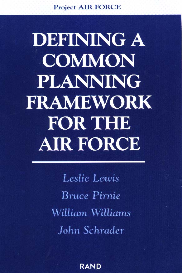 Defining a Common Planning Framework for the Air Force by etc ...