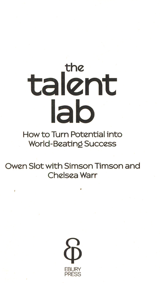 The Talent Lab by Slot, Owen (9781785031786) | Browns Books