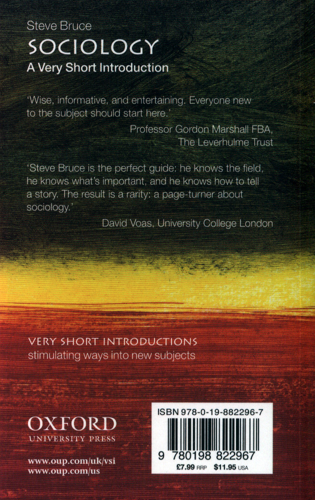 Sociology by Bruce, Steve (Professor of Sociology, University of ...