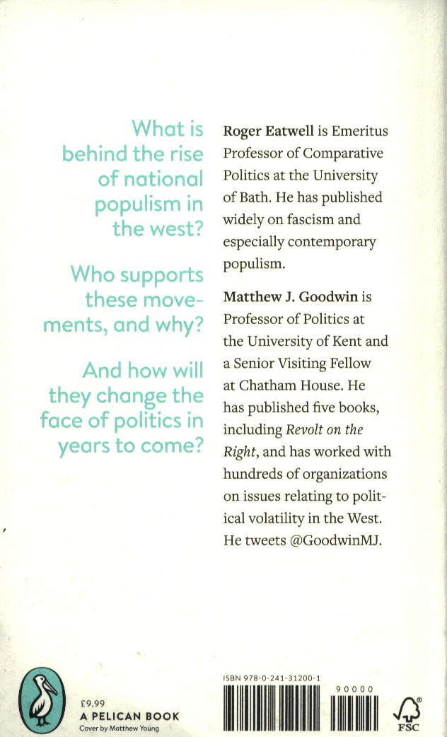 National Populism : The Revolt Against Liberal Democracy