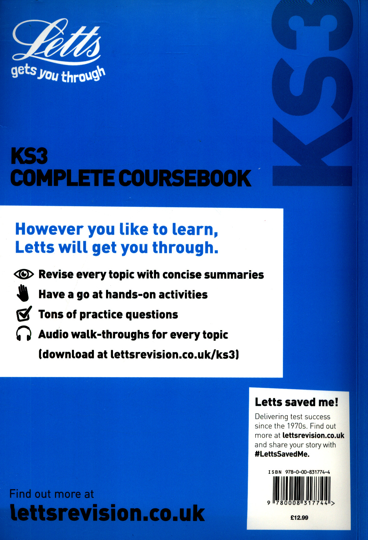 KS3 English Complete Coursebook by Letts KS3 (9780008317744) | Browns Books