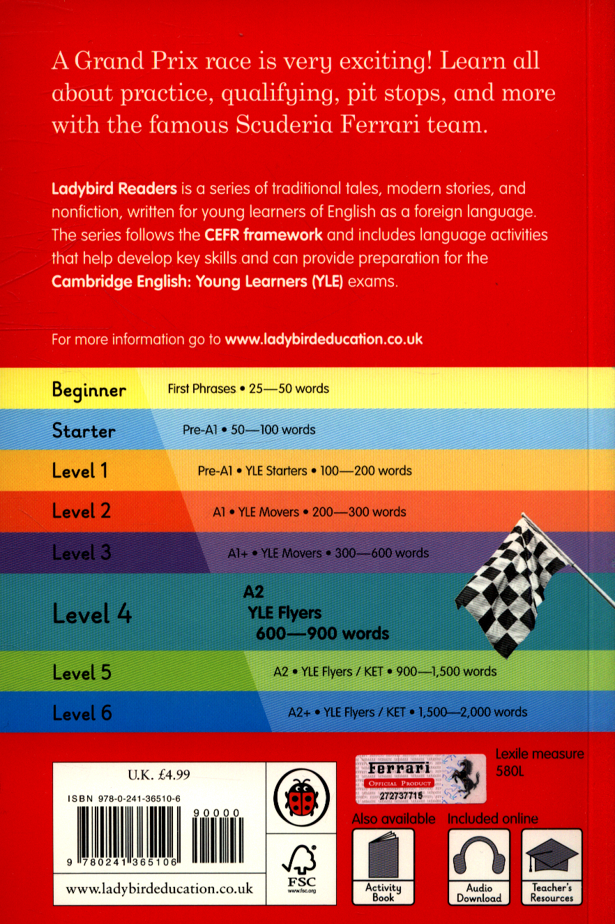 Ladybird Readers Level 4 - Racing with Scuderia Ferrari (ELT Graded ...