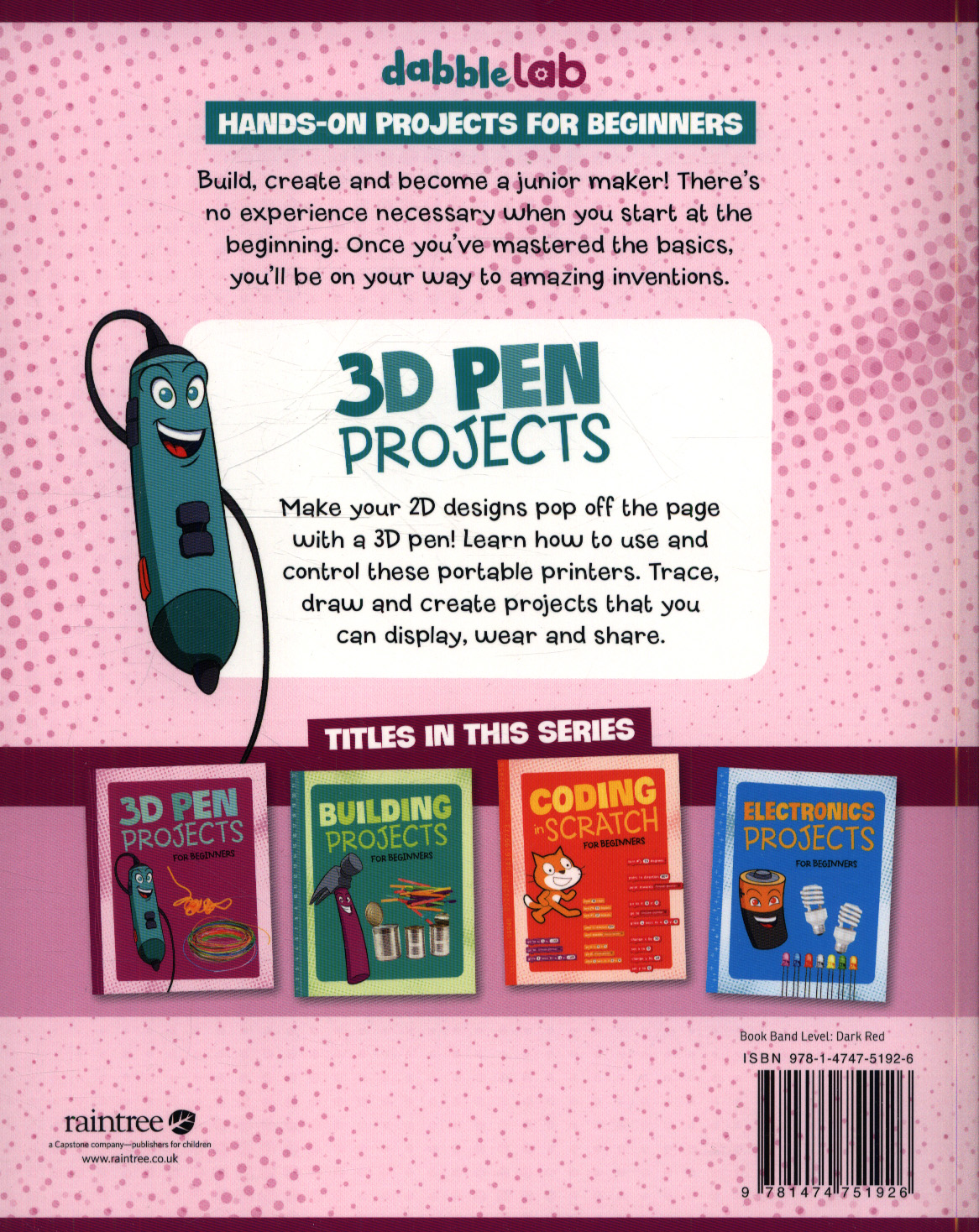 3D Pen Projects for Beginners by Enz, Tammy (9781474751926) | Browns Books