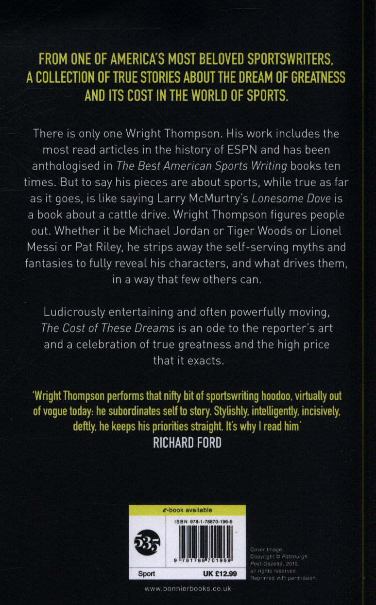 The Cost of These Dreams by THOMPSON, WRIGHT (9781788701969) | Browns Books
