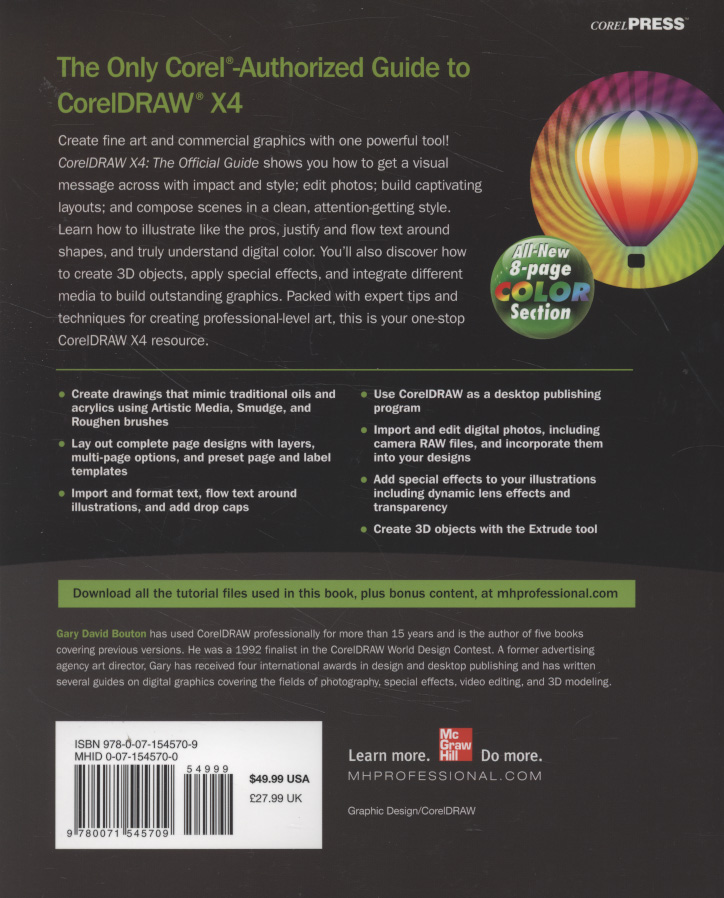 CorelDRAW® X4: The Official Guide by Bouton, Gary David (9780071545709 ...