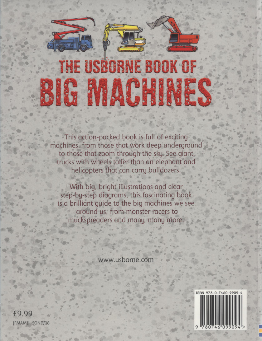 The Usborne book of big machines by Various (9780746099094) | BrownsBfS