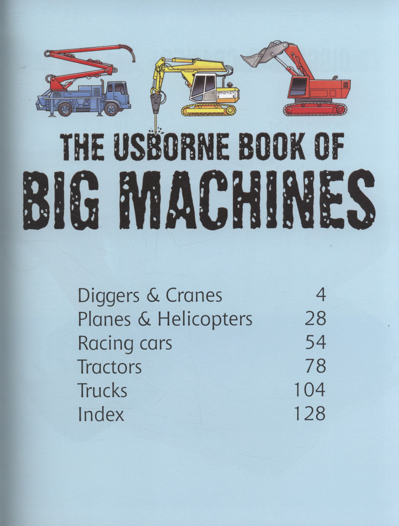 The Usborne Book of Big Machines by Various (9780746099094) | Browns Books