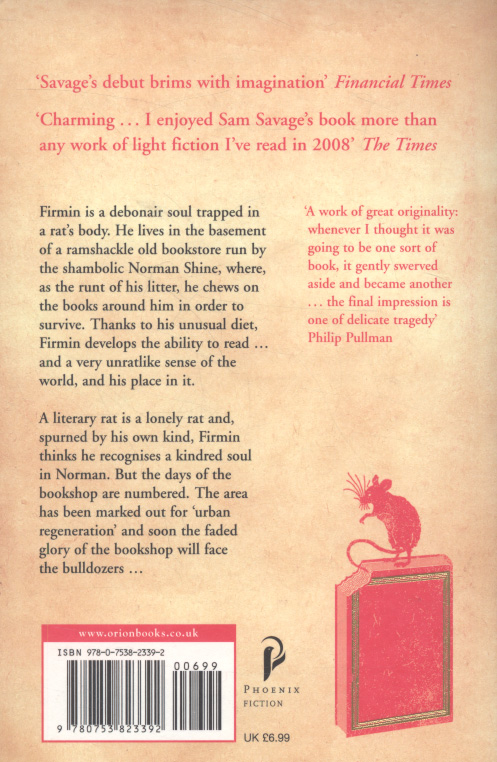 Firmin by Savage, Sam (9780753823392) | Browns Books