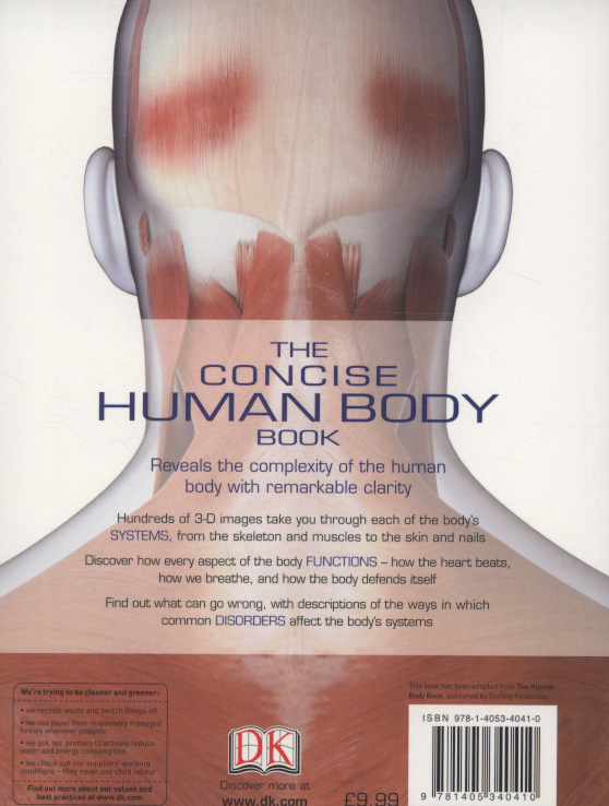The concise human body book by DK (9781405340410) | BrownsBfS