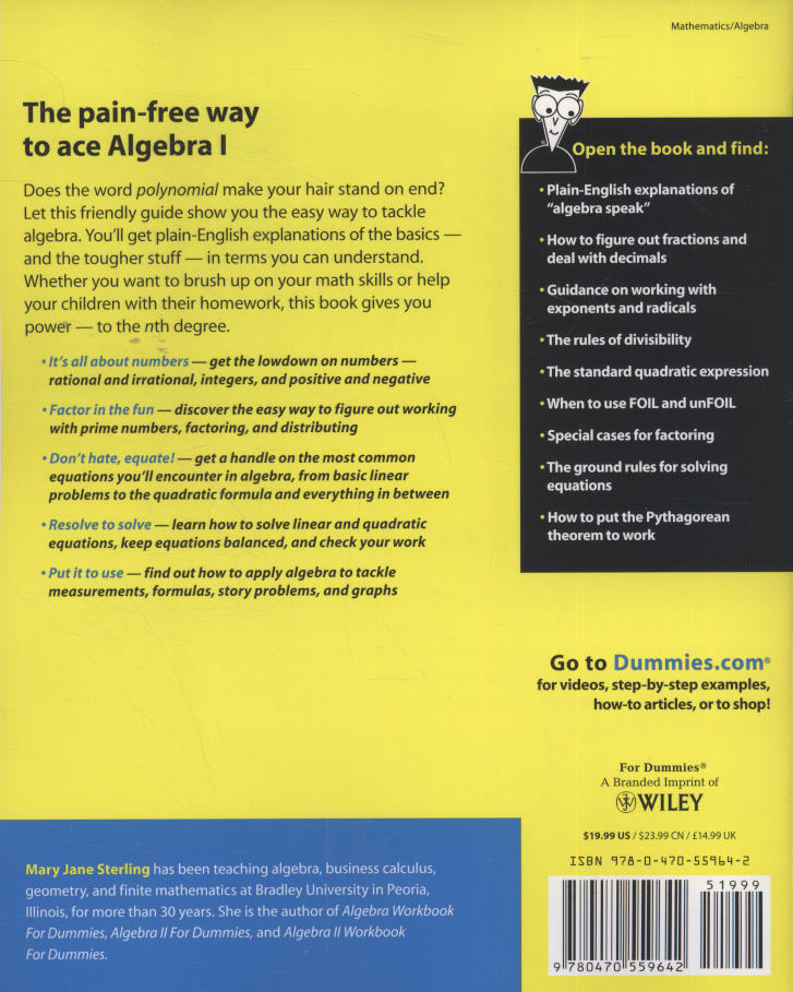 Algebra i for dummies 2nd edition : errebic
