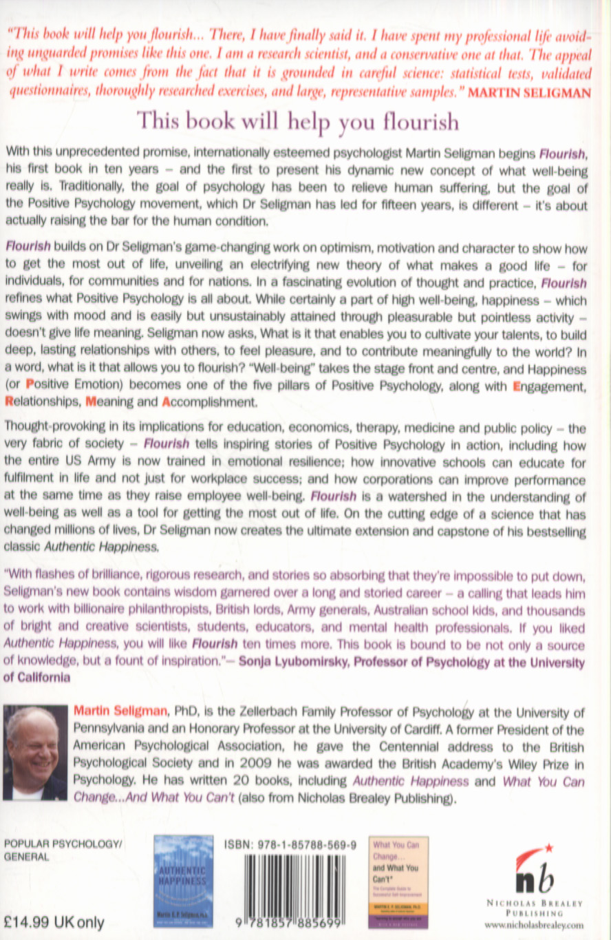 Flourish by Seligman, Martin (9781857885699) | Browns Books