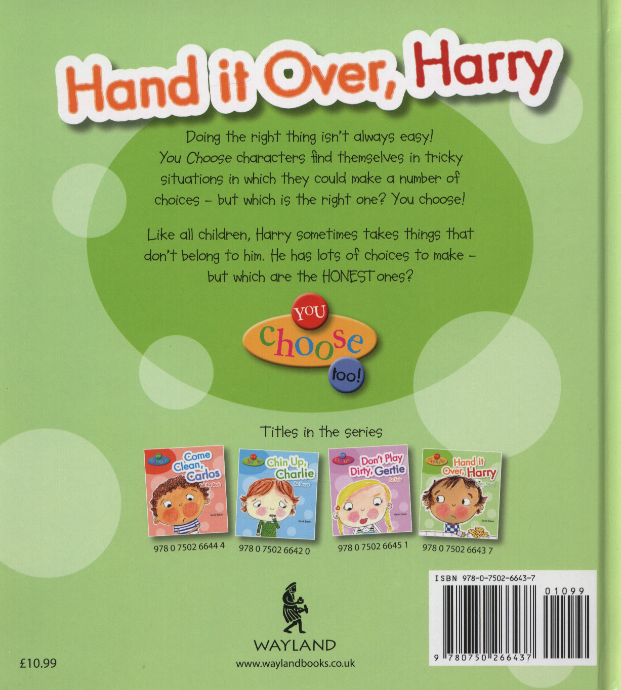 Hand it Over, Harry! Don't Steal by Eason, Sarah (9780750266437 ...