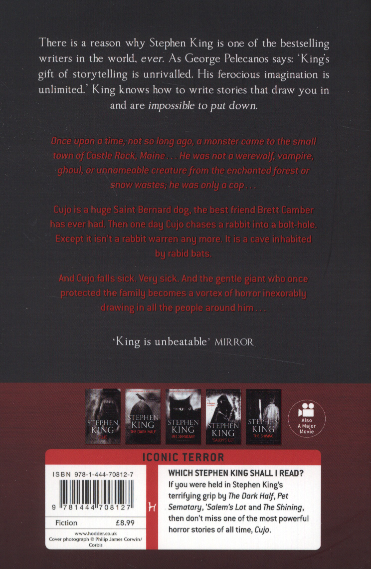 Cujo by King, Stephen (9781444708127) | BrownsBfS