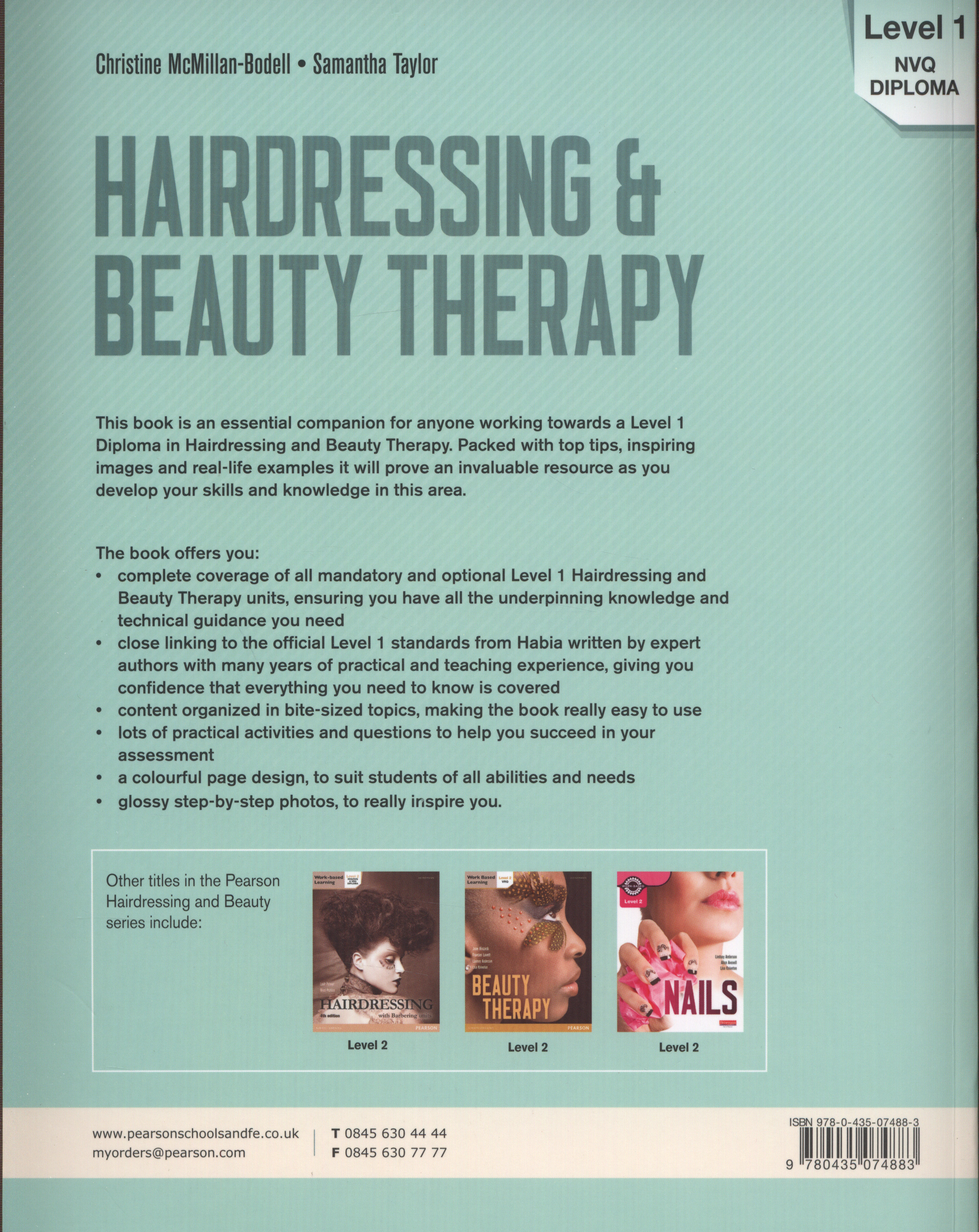 Level 1 NVQ Diploma Hairdressing and Beauty Therapy Candidate Handbook ...