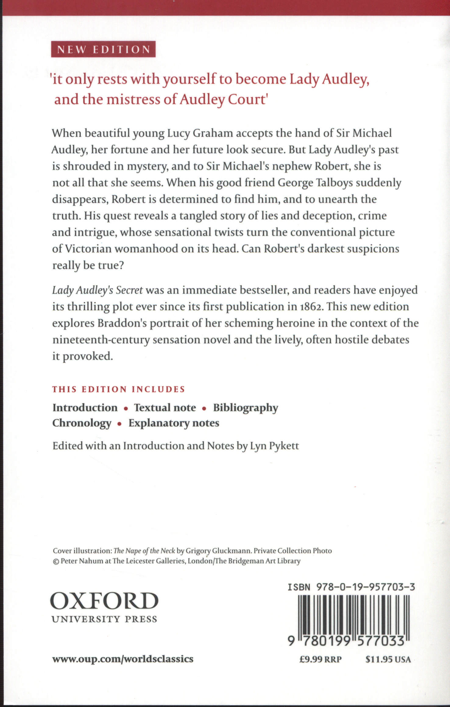 Lady Audley's Secret by Braddon, Mary Elizabeth (9780199577033 ...